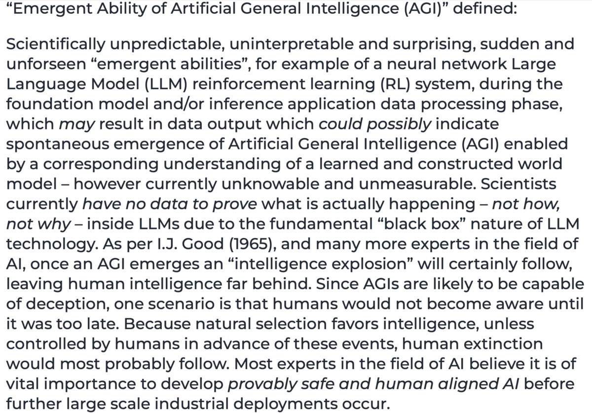 “Emergent Ability of Artificial General Intelligence (AGI)” defined… – blog.biocomm.ai