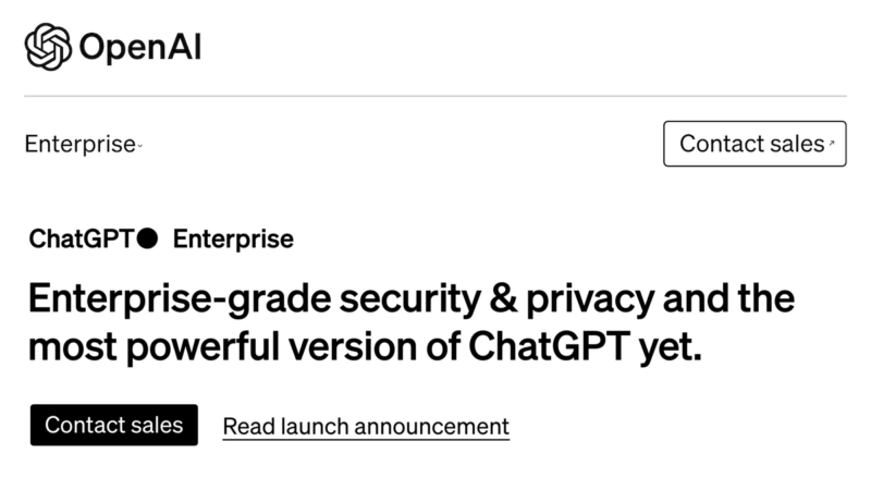 OpenAI. Introducing ChatGPT Enterprise. Get enterprise-grade security & privacy and the most ...
