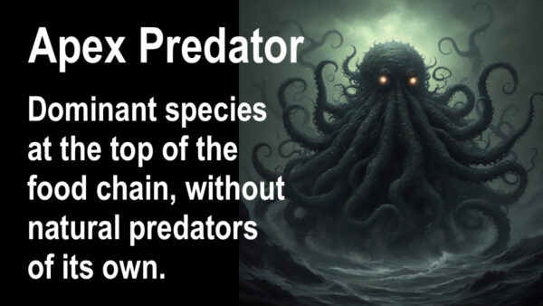 ECOLOGY. Apex Predator. Dominant species at the top of the food chain ...